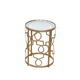 Pharao24.de Designertisch in Gold Spiegelglas