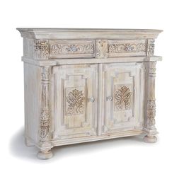 Pharao24.de Kommode Sideboard aus Massivholz 2 t&uuml;rig