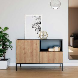 Pharao24.de Sideboard Kommode mit einem offenen Fach und Dreht&uuml;r
