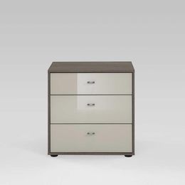 Pharao24.de Kleine Kommode in Creme Eiche Tr&uuml;ffel