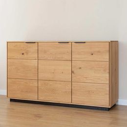 Pharao24.de Sideboard Kommode auf Sockel mit Massivholz T&uuml;ren