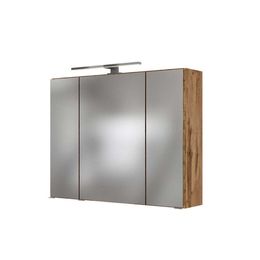 Pharao24.de Badspiegelschrank in Wildeichefarben Made in Germany
