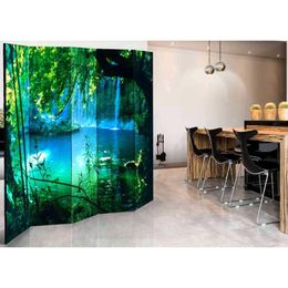Pharao24.de 5-teiliger Paravent mit Wasserfall Motiv modern