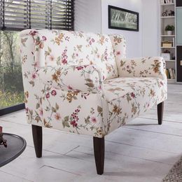 Pharao24.de 2 Sitzer Sofa Esszimmer mit Blumenmuster Landhaus