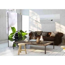 Pharao24.de 3-teiliger Paravent mit Zen Motiv 135 cm breit