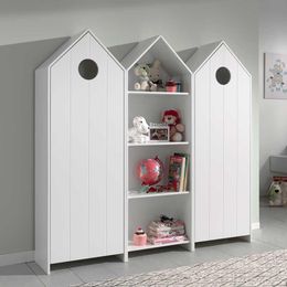 Pharao24.de Kinderm&ouml;bel Set in Wei&szlig; Haus Optik (dreiteilig)