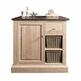 Pharao24.de Unterbeckenschrank aus Eiche White Wash 90 cm