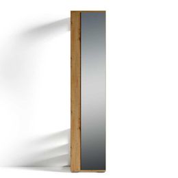 Pharao24.de Schmale Garderobe mit Spiegel in Wildeichefarben 184 cm hoch