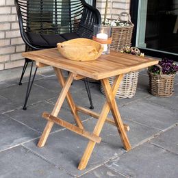 Pharao24.de Kapptisch aus Teak Massivholz Balkon
