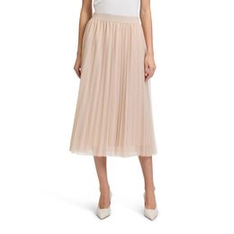 BETTY & CO Midirock BETTY & CO "Damen mit Plissee", Damen, Gr. 34, grau, Netz, Obermaterial: 100% Polyester. Futter: 100% Polyester, figurumspielend lang, R&ouml;cke, Plissee