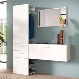 Pharao24.de Flurm&ouml;bel Set Dieleneinrichtung in modernem Design melaminbeschichtet (dreiteilig)