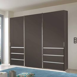 Pharao24.de Schlafzimmerschrank mit sechs Schubladen drei Schwebet&uuml;ren