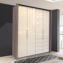 Pharao24.de Jugend Kleiderschrank mit Faltt&uuml;ren und Schubladen modern