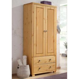 Pharao24.de Massivholzschrank aus Kiefer ge&ouml;lt Landhausstil 80x178x40 cm Pharao24