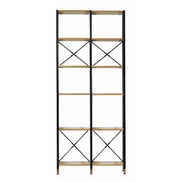 Pharao24.de Flur Regal im Industry und Loft Stil 210 cm hoch - 90 cm breit