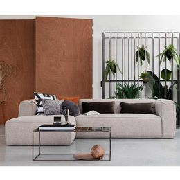 Pharao24.de Sofaecke in Hellgrau Webstoff 305 cm breit