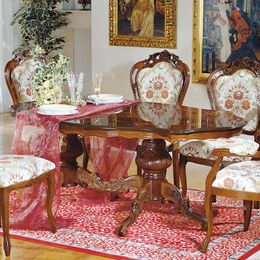 Pharao24.de Esszimmertisch im Barock Design Nussbaum furniert