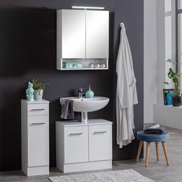 Pharao24.de Badezimmer Kombination in Wei&szlig; Made in Germany (dreiteilig)