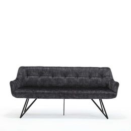 Pharao24.de Esszimmersitzbank Velours modern in Anthrazit 180 cm breit