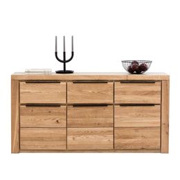 Pharao24.de Sideboard in Eichefarben 3 Schubladen 3 T&uuml;ren