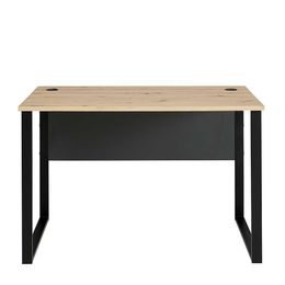 Pharao24.de Schreibtisch mit Kabeldurchlass in modernem Design Knieraumblende