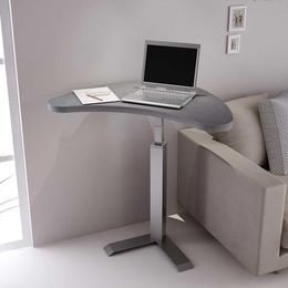Pharao24.de Moderner Laptoptisch in Beton Grau h&ouml;henverstellbar