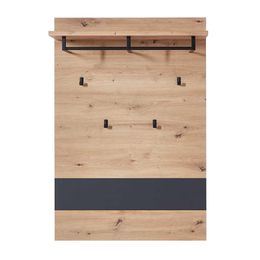 Pharao24.de H&auml;ngegarderobe in Wildeichefarben und Dunkelgrau 80 cm breit