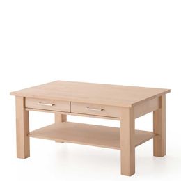Pharao24.de Wohnzimmer Tisch aus Buche Massivholz einer Schublade