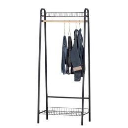 Pharao24.de Metall Garderobenstaender in Schwarz Skandi Design