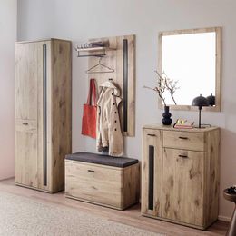 Pharao24.de Komplett Garderobe in Wildeichefarben Dunkelgrau (f&uuml;nfteilig)