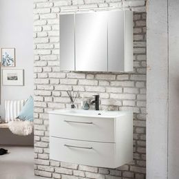 Pharao24.de Badezimmerset in Wei&szlig; 80 cm breit (zweiteilig)
