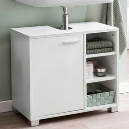 Pharao24.de Waschschrank in Wei&szlig; 60 cm breit