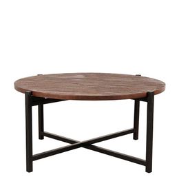 Pharao24.de Couchtisch aus Metall Mangobaum Massivholz
