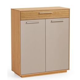 Pharao24.de Schuhschrank Schuhkommode in Taupe und Eiche Bianco