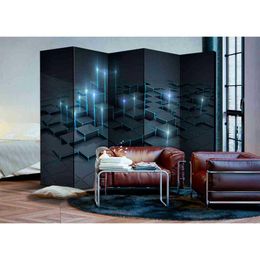 Pharao24.de Spanische Wand mit geometrischen Formen im Lichtschein modern