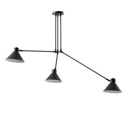 Pharao24.de Gelenkarm Lampe in Schwarz Metall