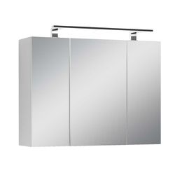 Pharao24.de Spiegelschrank mit Aufbauleuchte 80 cm breit 64 cm hoch