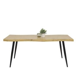 Pharao24.de Esszimmertisch gro&szlig; 180x76x100 cm Wildeichefarben und Schwarz