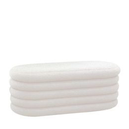 Pharao24.de Schlafzimmer Bank mit Truhe aus Boucle Stoff modernem Design