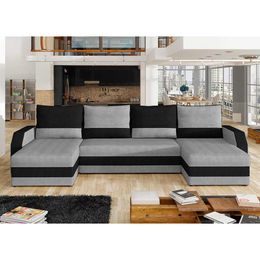 Pharao24.de Couchlandschaft Couch mit Schlaffunktion und Bettkasten