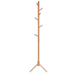 Pharao24.de Holzgarderobe Buche in modernem Design 8 Kleiderhaken