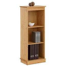 Pharao24.de B&uuml;cherregal Holzregal mit R&uuml;ckwand in Kieferfarben