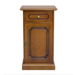 Pharao24.de Holzkommode Nussbaumfarben furniert 82 cm hoch