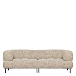 Pharao24.de Wohnzimmer Sofa meliert in Beigegrau Fu&szlig;gestell aus Metall