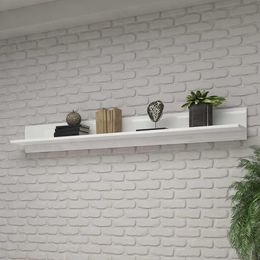 Pharao24.de Hochglanz Wandboard in Wei&szlig; 180 cm breit - 22 cm hoch