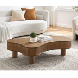 Pharao24.de Designtisch Sofatisch in organischer Form echtholzfurniert