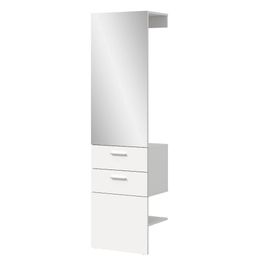 Pharao24.de Garderobe Wandgarderobe in Wei&szlig; mit Ablage f&uuml;r Schuhe