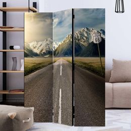 Pharao24.de Leinwand Paravent Fotoprint ROUTE 66 Berglandschaft Motiv