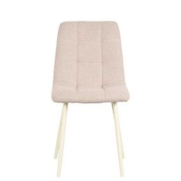 Pharao24.de Esszimmerstuhl in Beige Gestell aus Metall