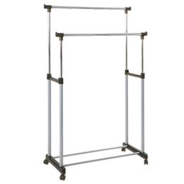 Pharao24.de Rollgarderobe mit zwei Kleiderstangen